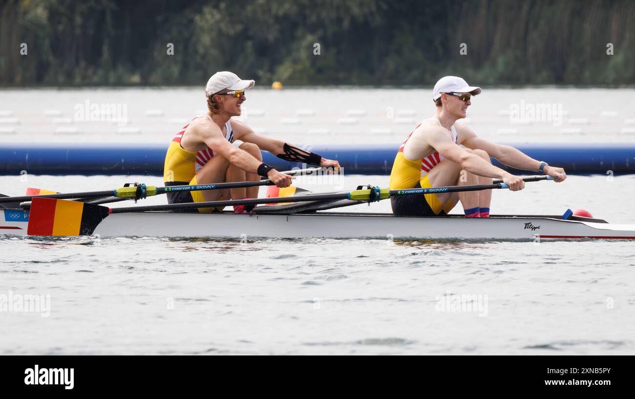 Paris, France. 31st July, 2024. Belgian rower Niels Van Zandweghe and ...