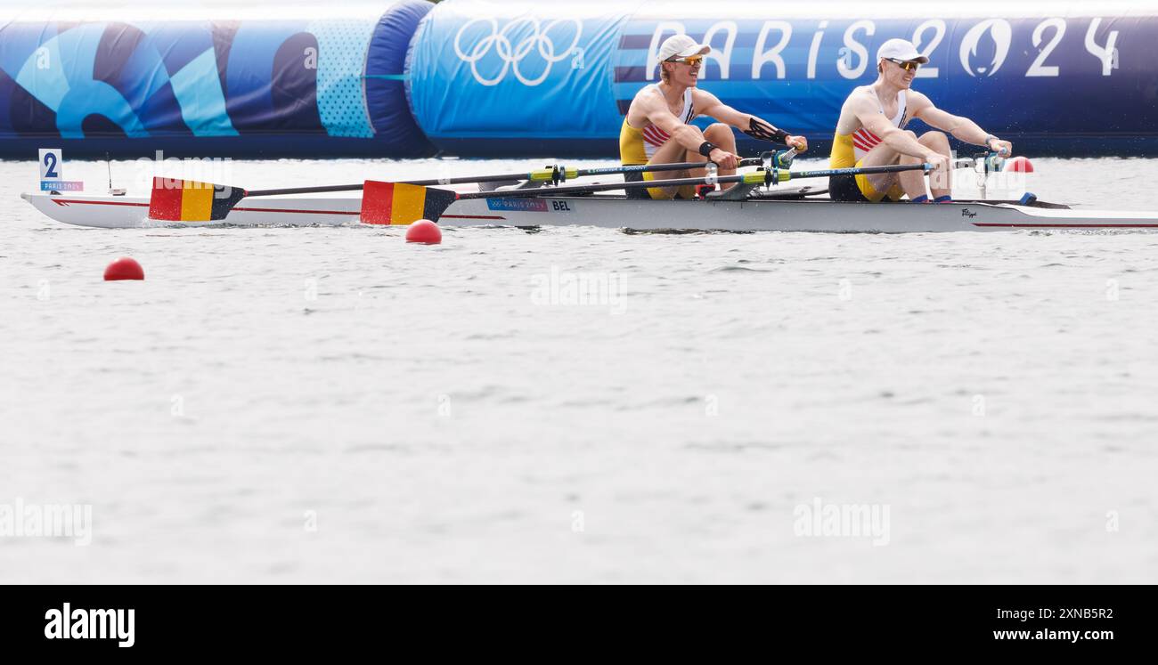 Paris, France. 31st July, 2024. Belgian rower Niels Van Zandweghe and ...