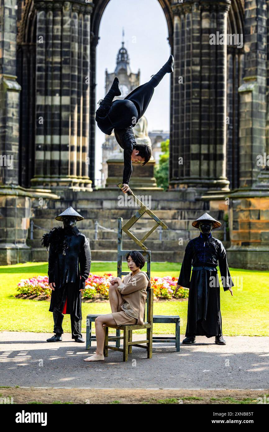 Edinburgh, United Kingdom. 31 July, 2024 Pictured: Cirquework’s hour ...