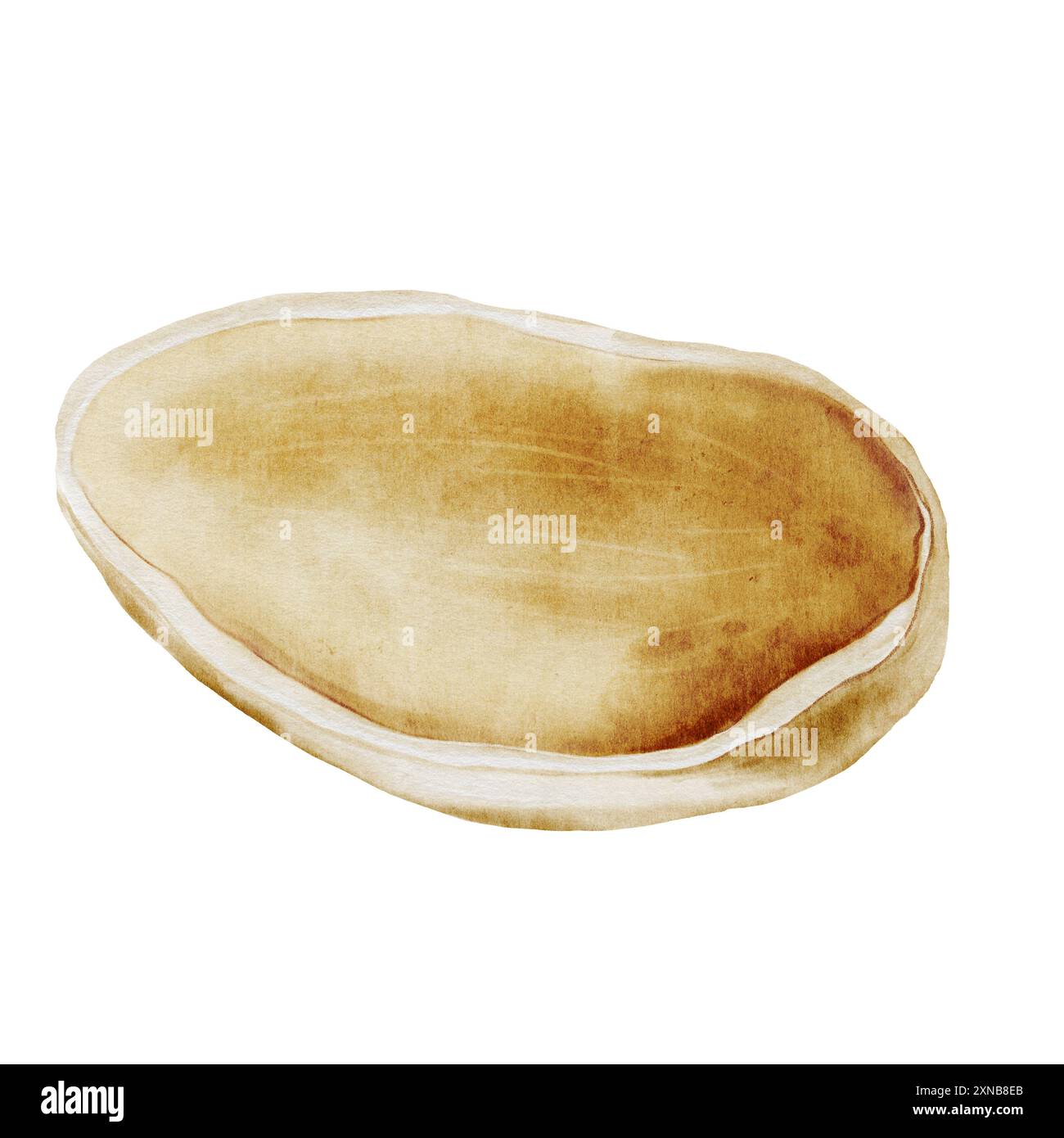 Pistachio shell watercolor. Hand drawn nut shell isolated on white ...
