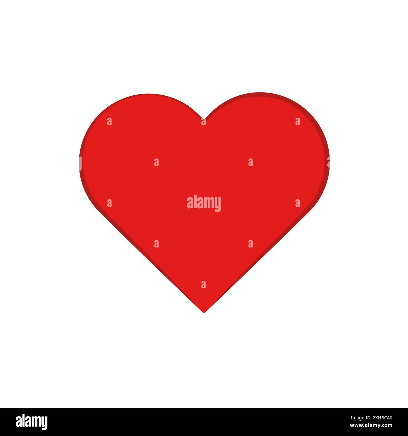 Red heart icon. Vector love symbol. Simple heart shape Stock Vector ...