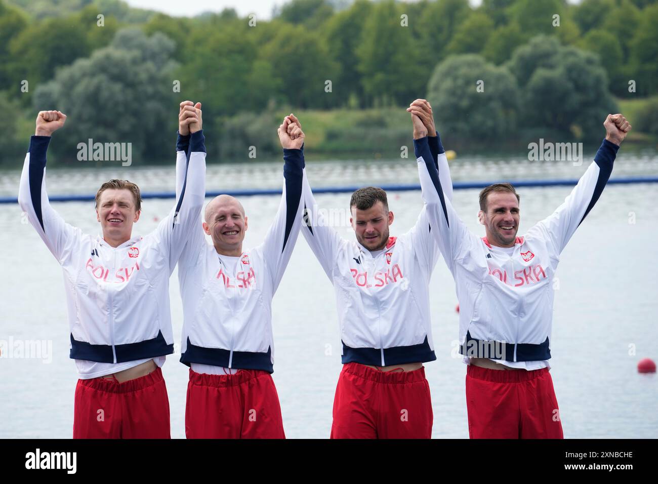 Poland's Fabian Baranski, Miroslaw Zietarski, Dominik Czaja and Mateusz ...
