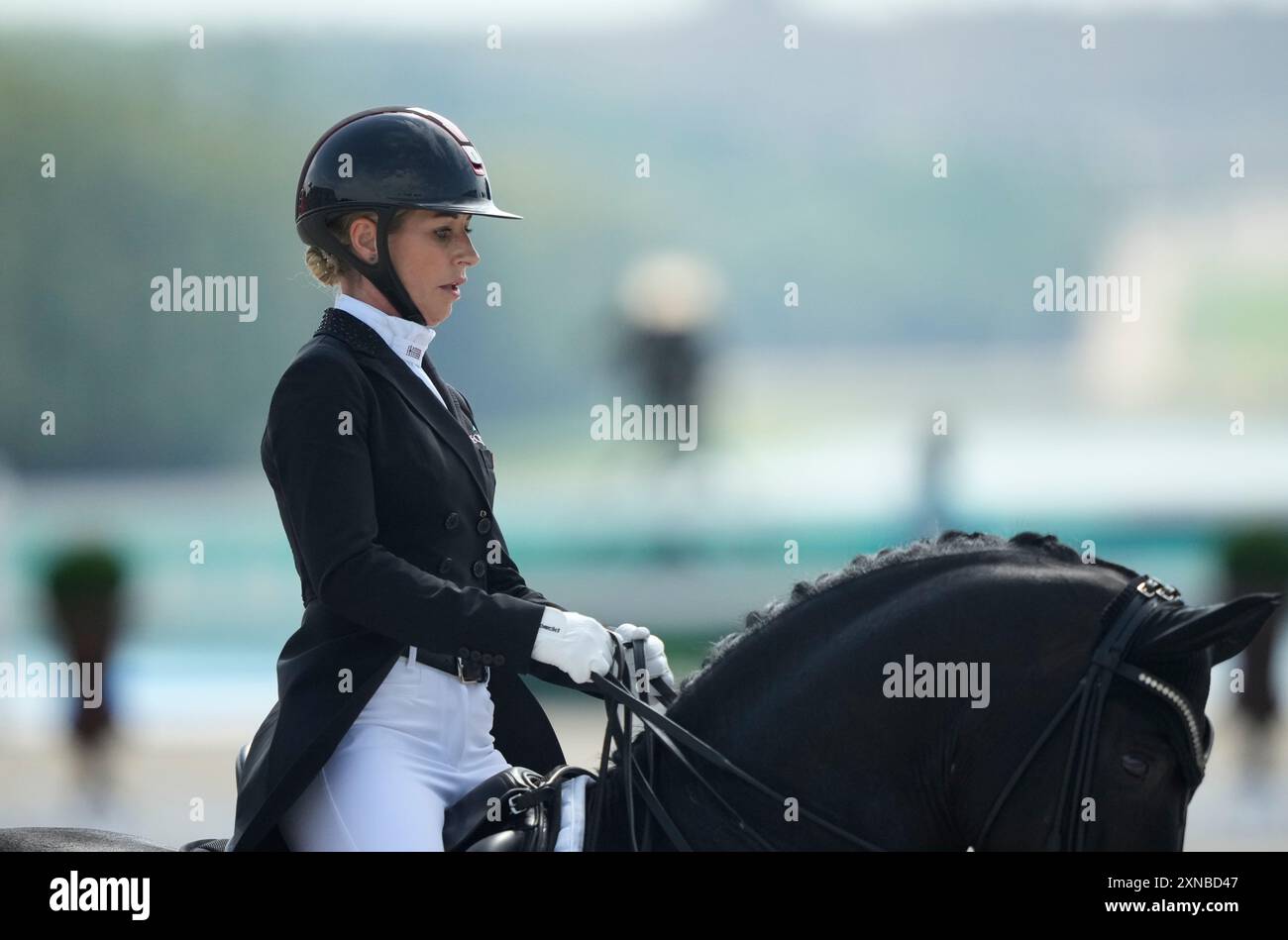 Norway's Isabel Freese, riding Total Hope Old, during the Equestrian ...