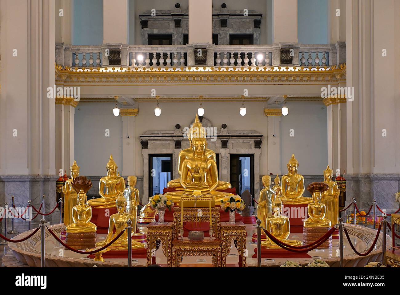 Lotus shrine at Wat Sothon Wararam Worawihan with its much revered ...