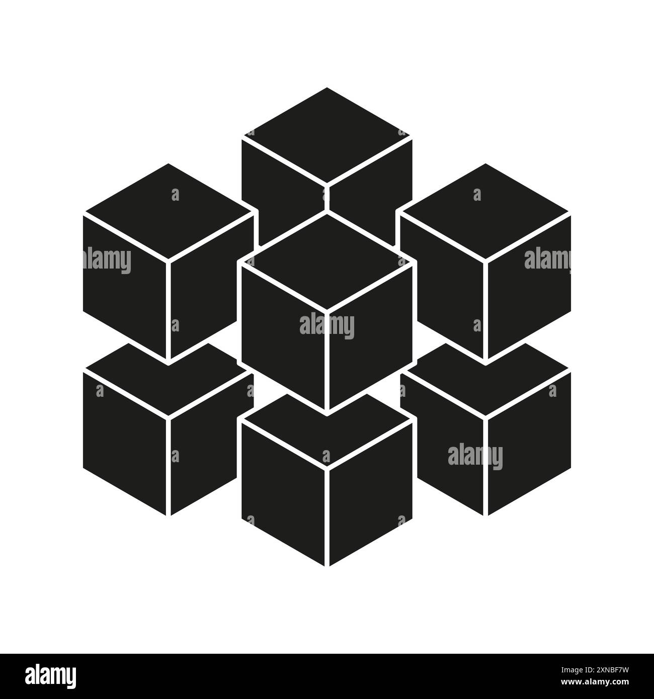 Cubes icon Stock Vector Images - Alamy