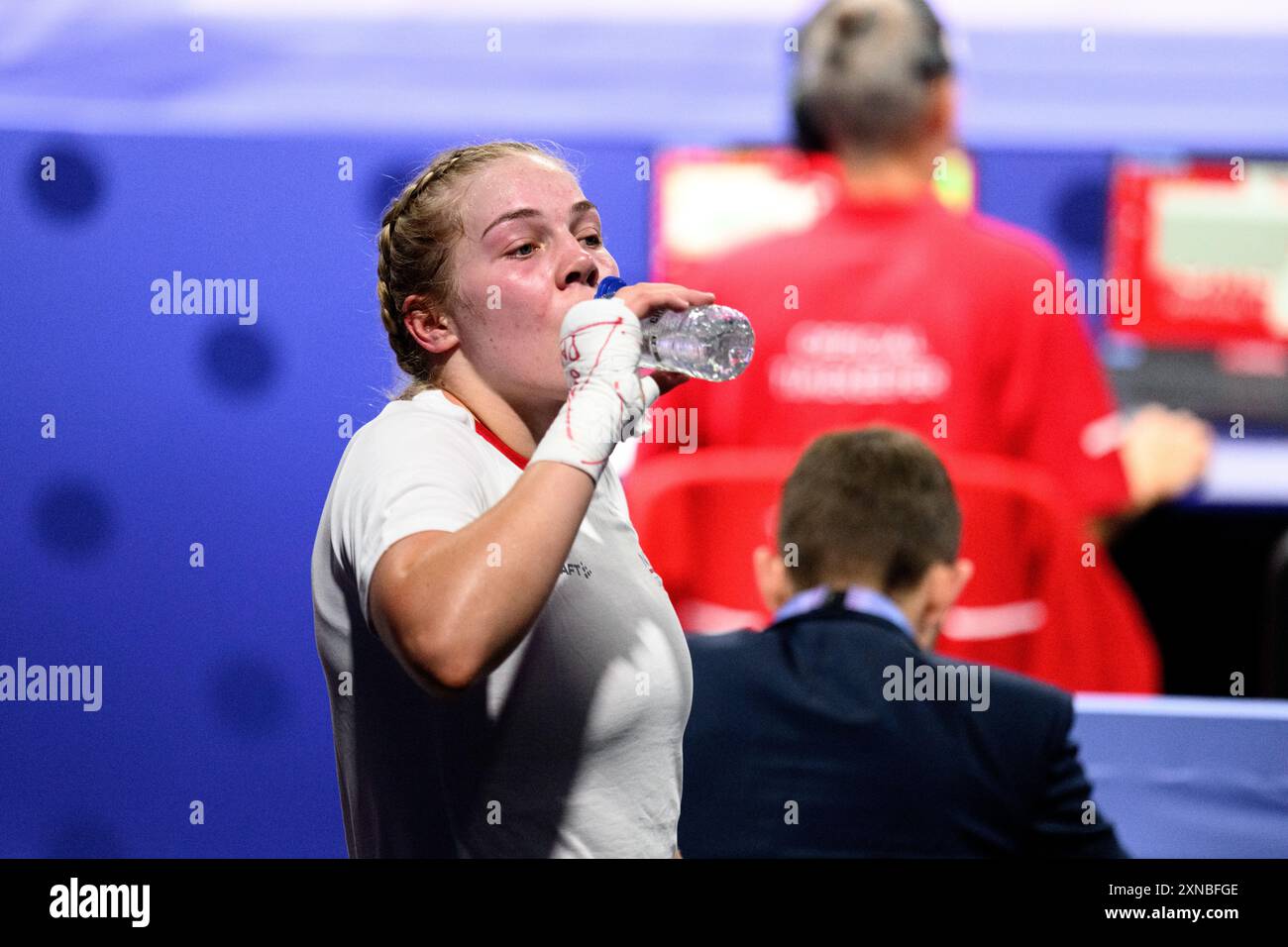 Sunniva Hofstad of, Norway. , . after a women's 75 kg preliminary round ...