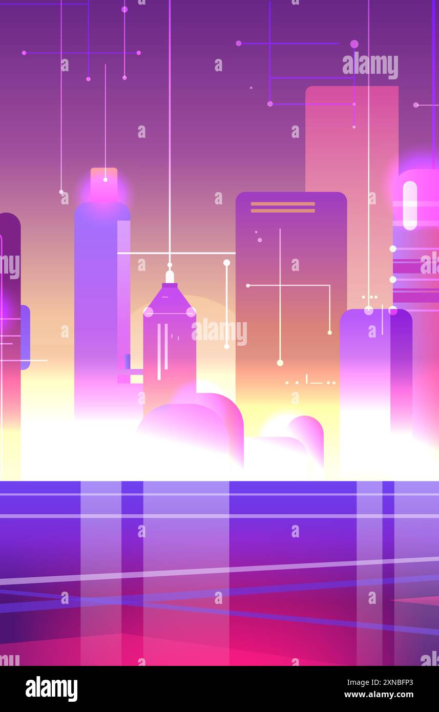 Holographic buildings Stock Vector Images - Alamy