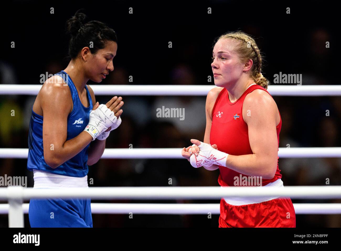 Sunniva Hofstad of, Norway. , . after a women's 75 kg preliminary round ...