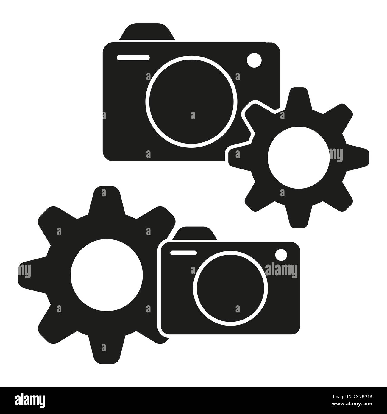 Camera Gear Icons. Vector Photography Tools. Minimalist Equipment ...