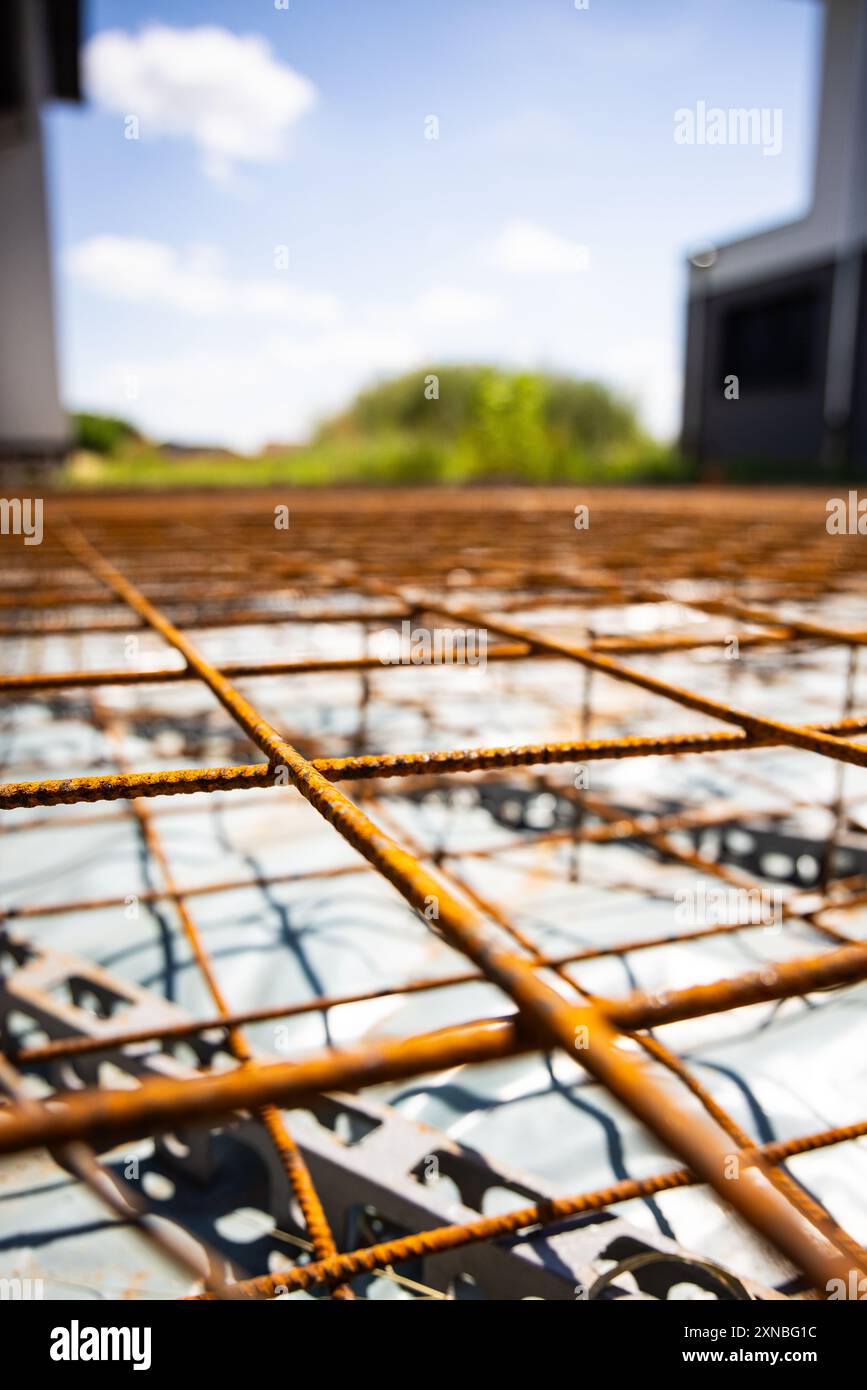 Rebar for Concrete Foundation at a Construction Site Stock Photo - Alamy