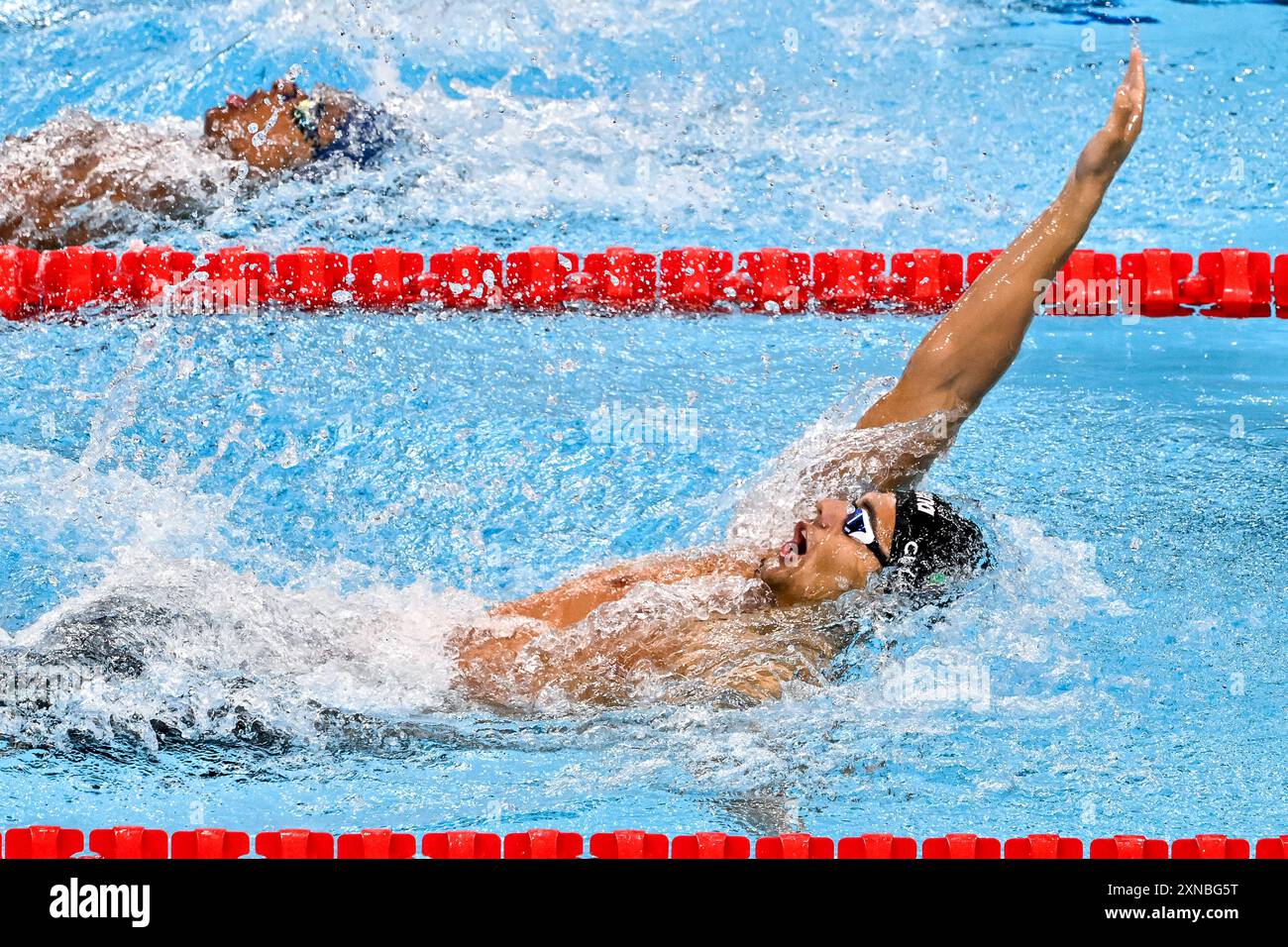 Paris, France. 31st July, 2024. Thomas Ceccon of Italy competes in the ...