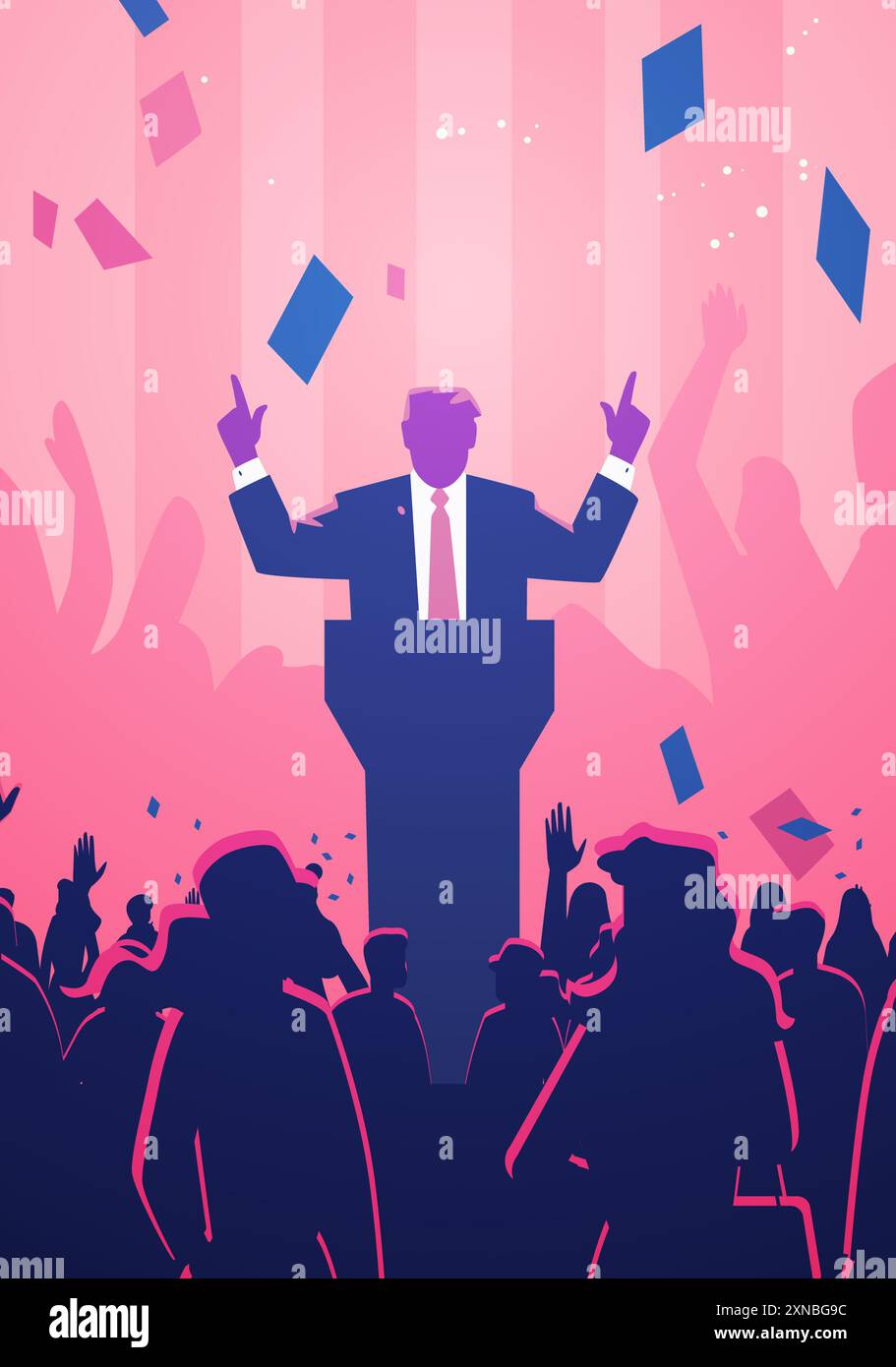 Crowd audience rally Stock Vector Images - Alamy