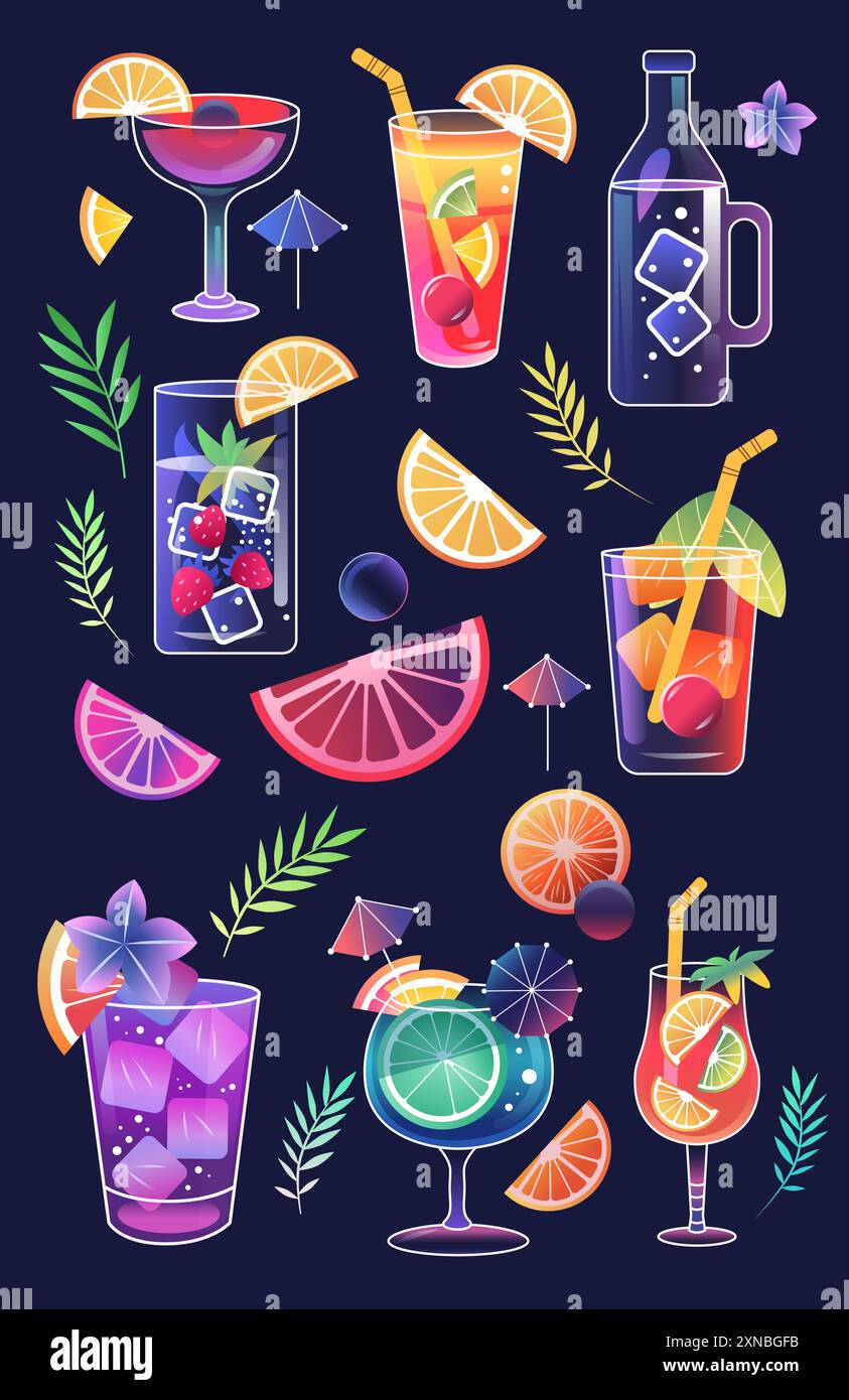 Lemon on ice cubes Stock Vector Images - Alamy