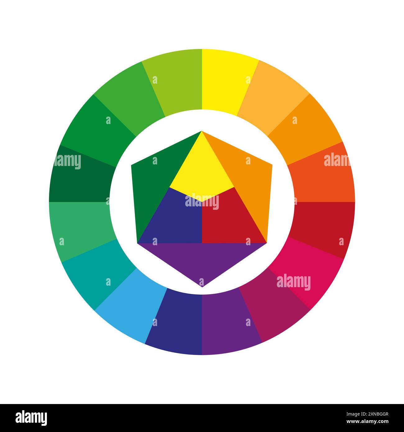 Color wheel icon. Geometric shape pattern. Bright gradient vector ...