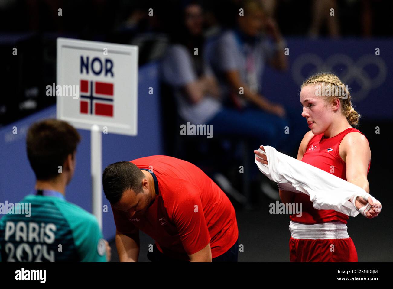 Sunniva Hofstad of, Norway. , . after a women's 75 kg preliminary round ...