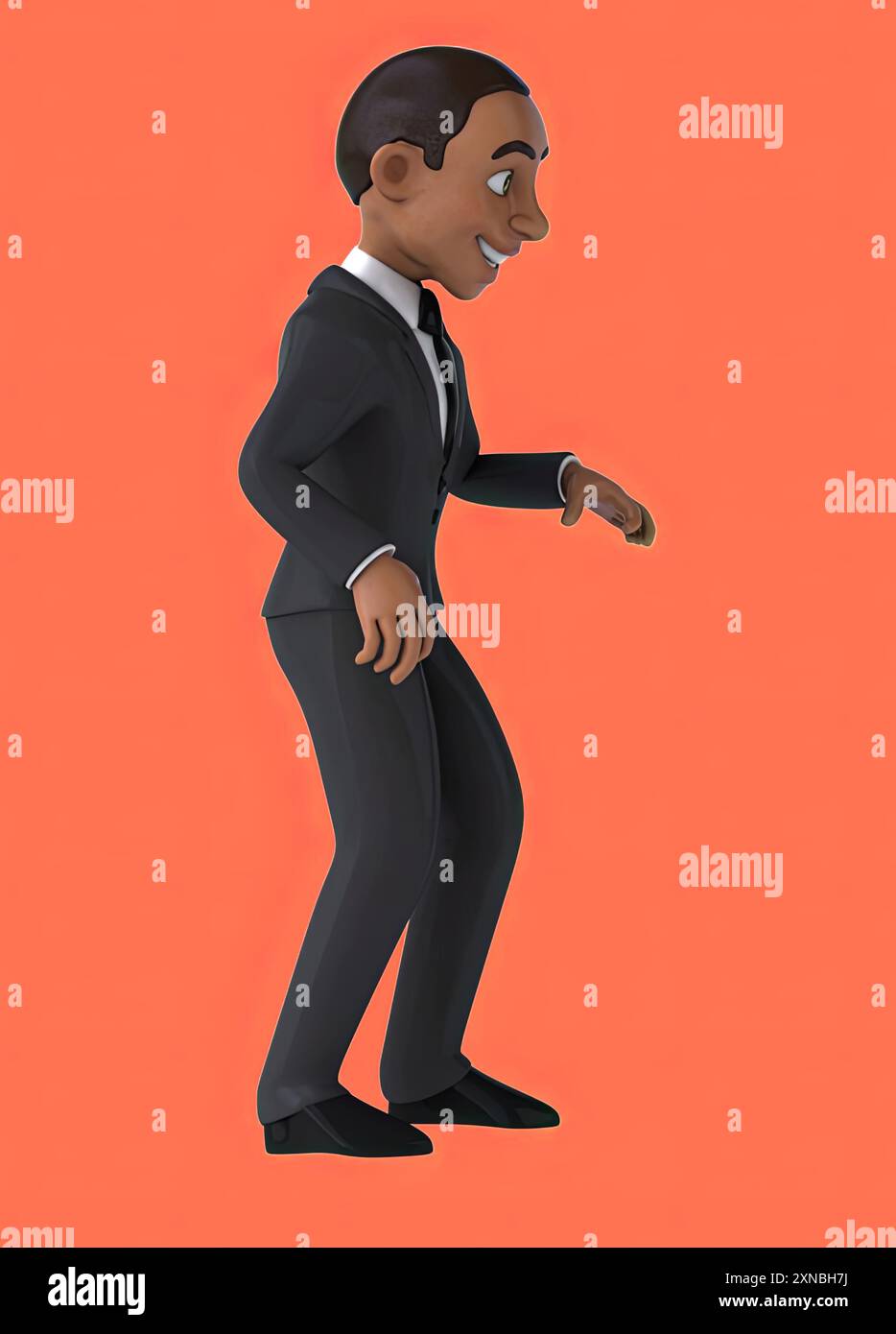 Fun 3D cartoon business man dancing Stock Photo - Alamy