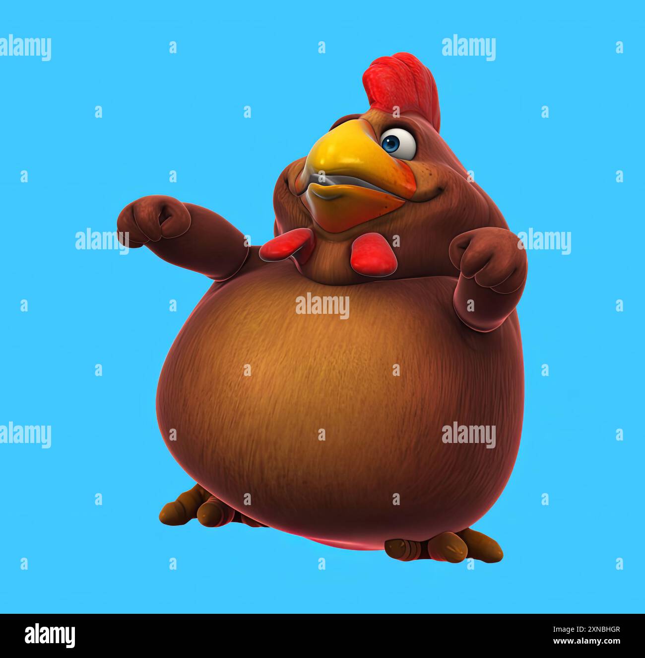 Fun 3D cartoon chicken dancing Stock Photo - Alamy