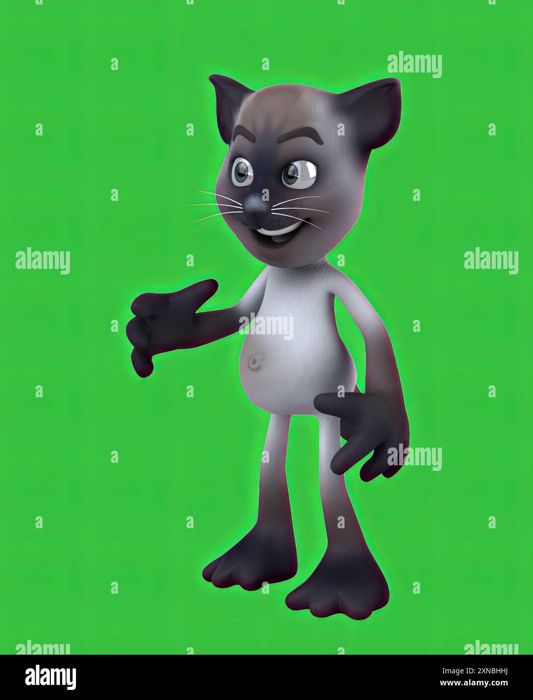 Fun 3D cartoon cat talking Stock Photo - Alamy