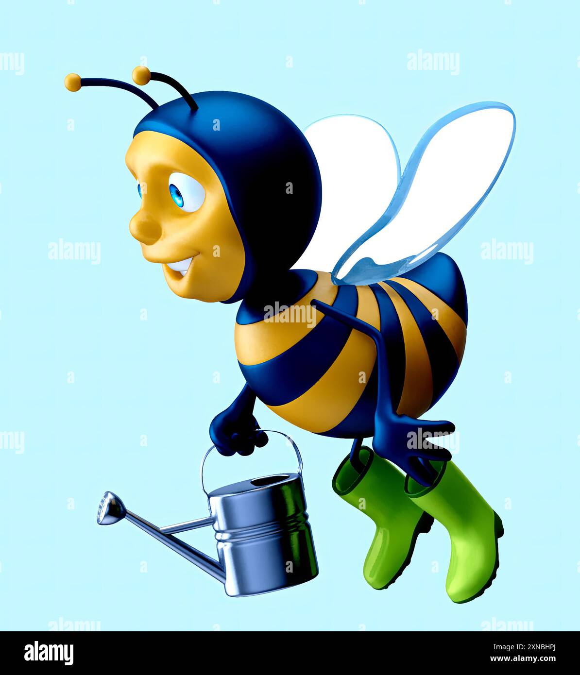 4K cartoon illustration of a fun Bee Stock Photo - Alamy