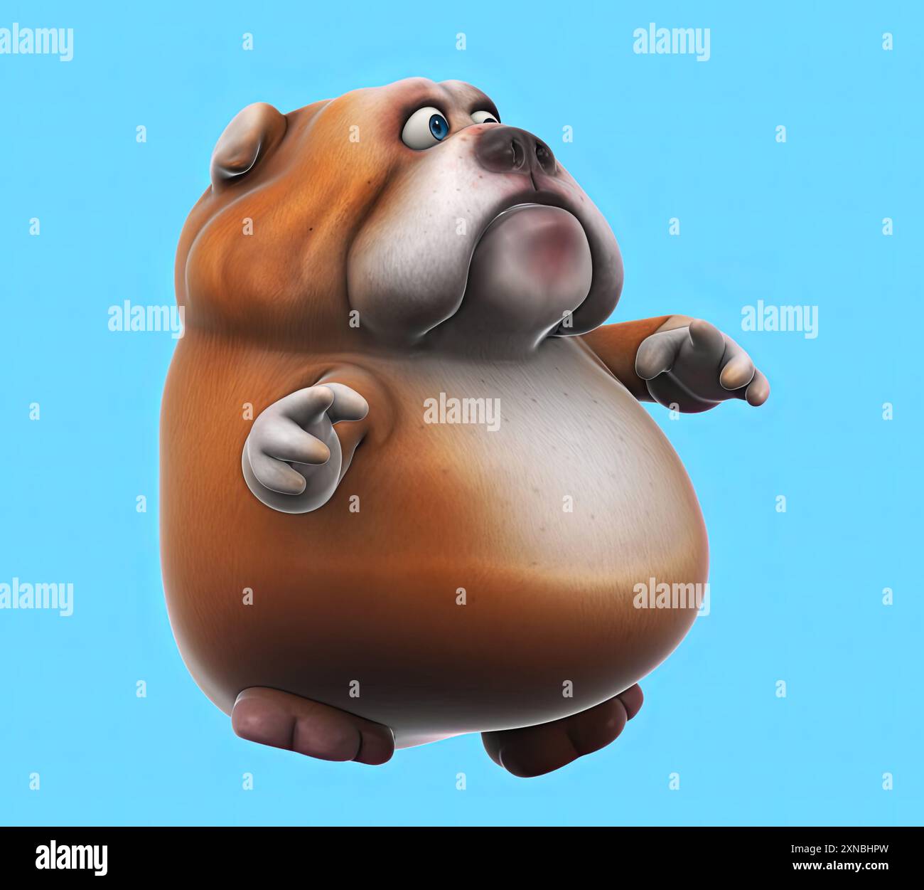 Fun 3D cartoon dog dancing Stock Photo - Alamy