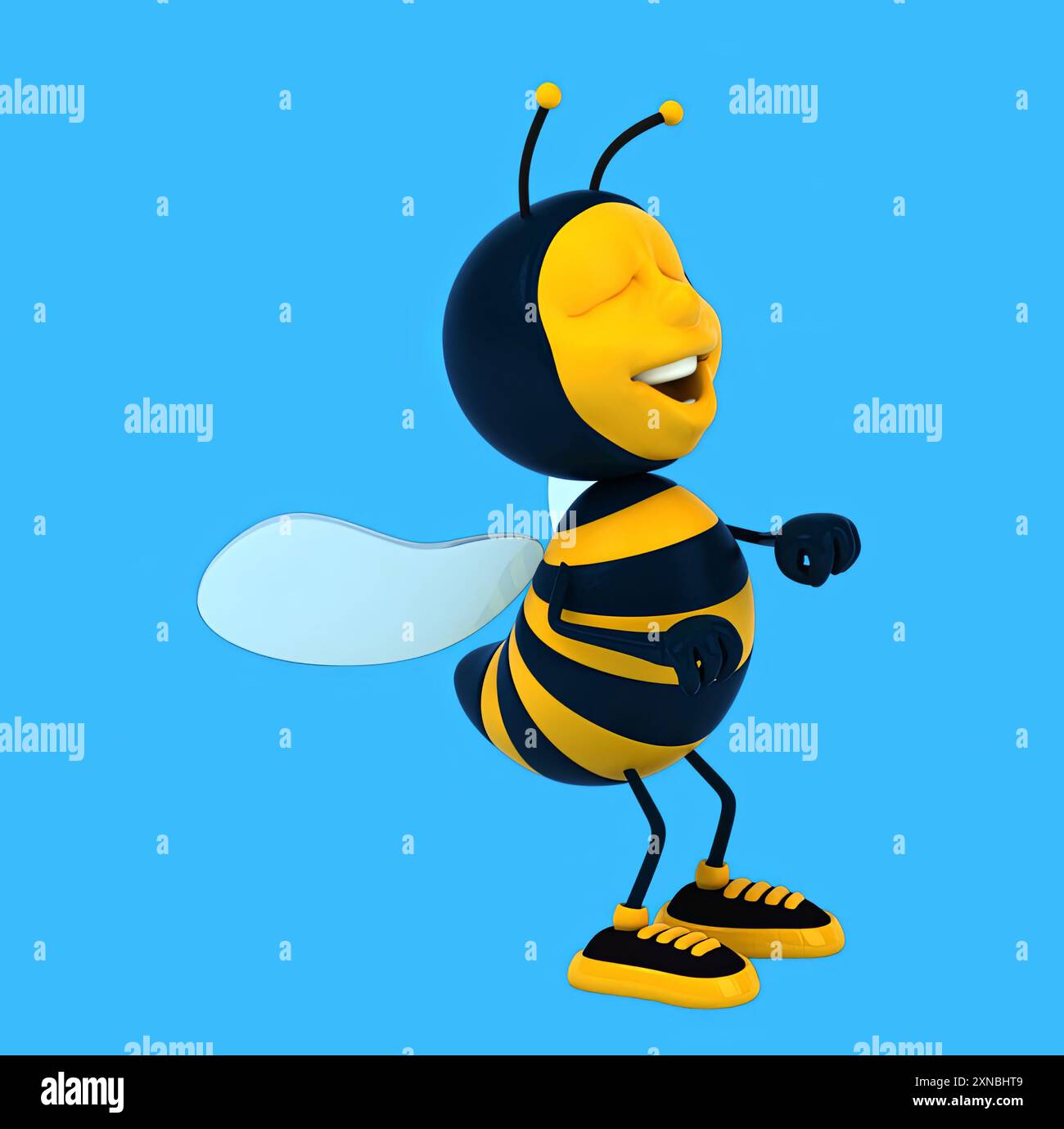 Fun 3D cartoon bee dancing Stock Photo - Alamy