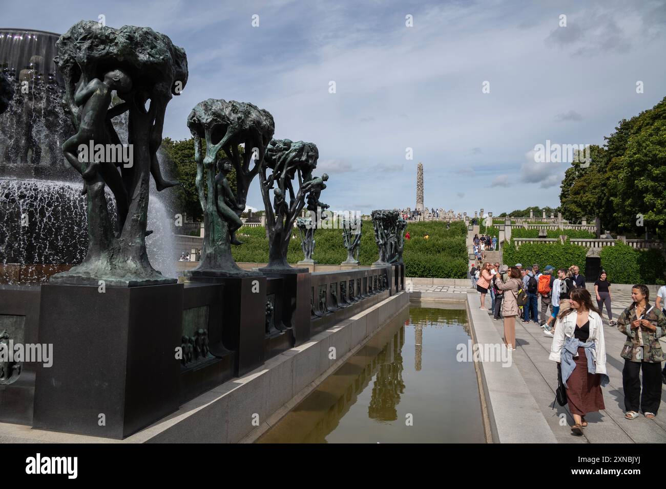 Sculpture park by Gustav Vigeland inside the Frogner Park, Oslo ...