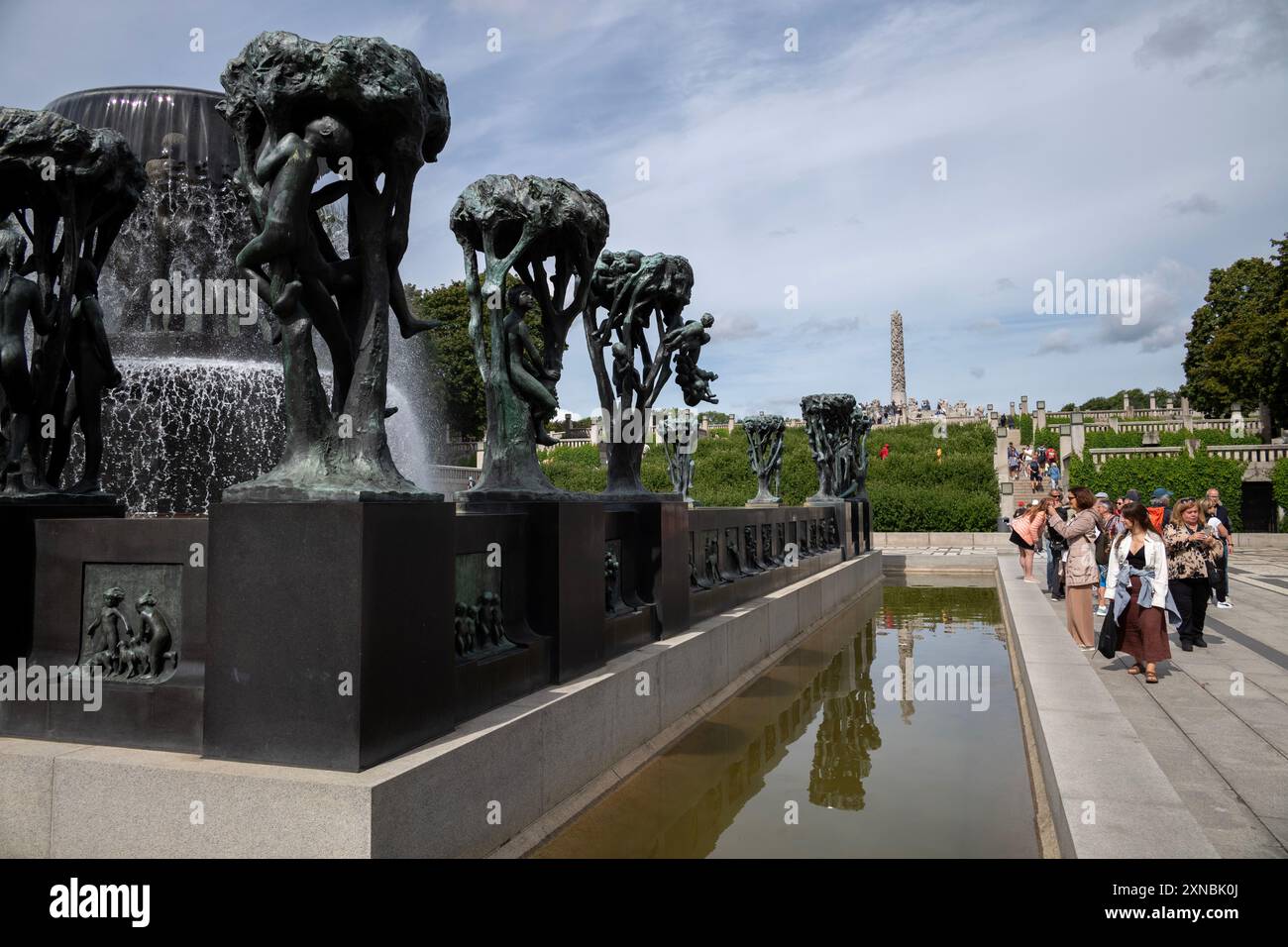 Sculpture park by Gustav Vigeland inside the Frogner Park, Oslo ...