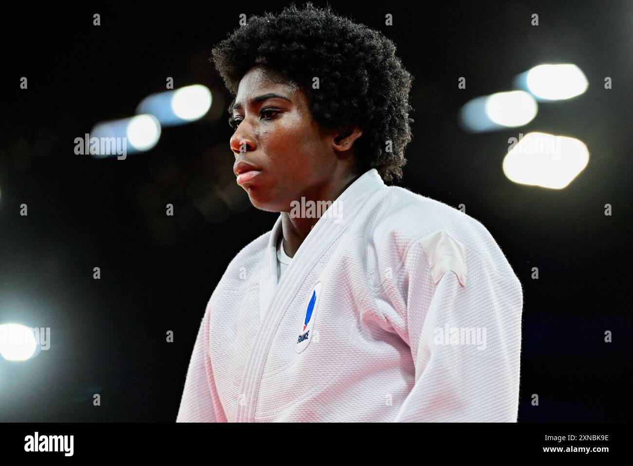Paris, France. 31st July, 2024. French judoka Marie-Eve Gahie and ...
