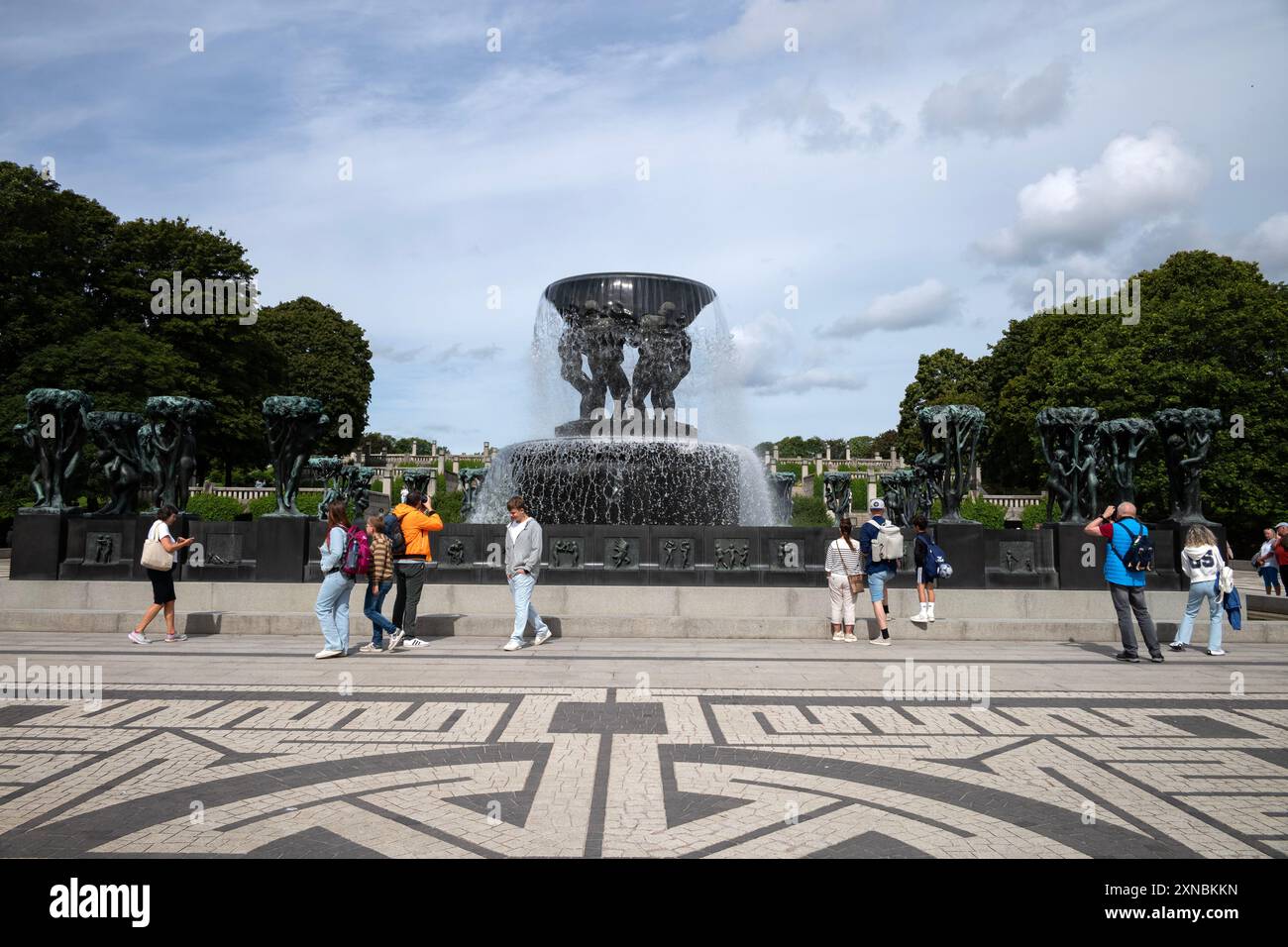 Sculpture park by Gustav Vigeland inside the Frogner Park, Oslo ...