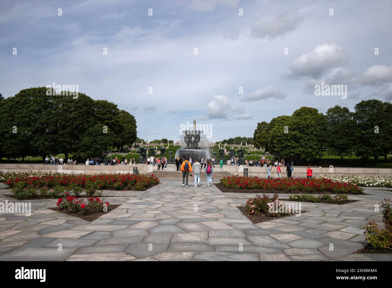 Sculpture park by Gustav Vigeland inside the Frogner Park, Oslo ...