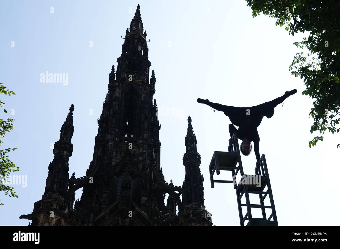 Japanese contemporary circus troupe, Cirquework, at the Scots Monument ...