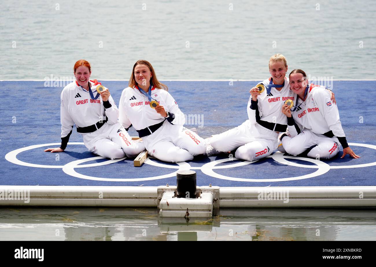 Great Britain’s Lauren Henry, Hannah Scott, Lola Anderson and Georgie ...