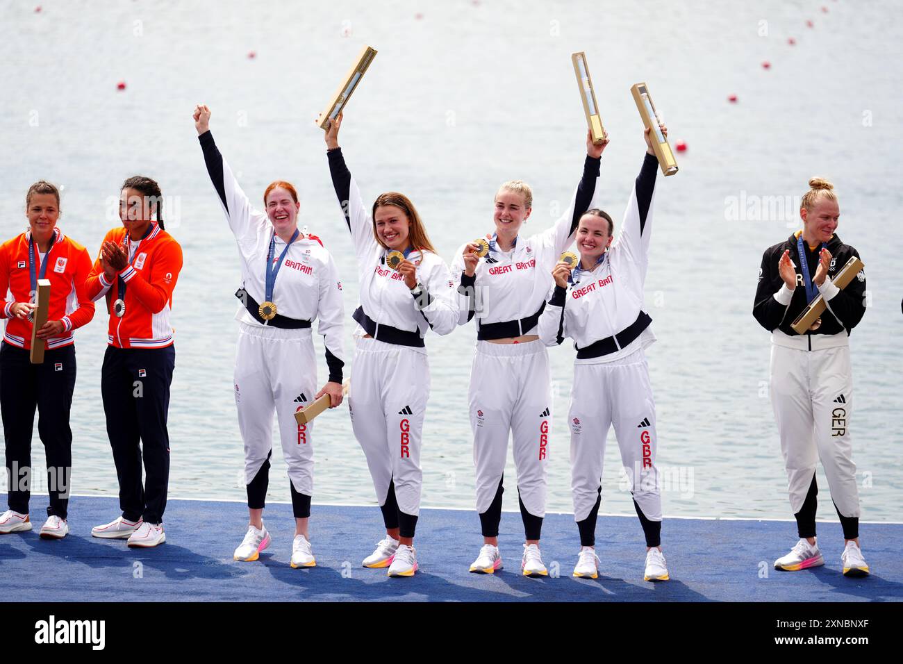 Great Britain’s Lauren Henry, Hannah Scott, Lola Anderson and Georgie ...
