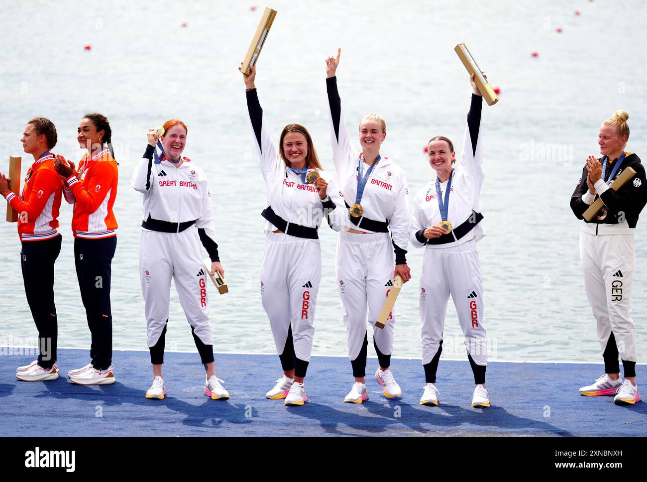 Great Britain’s Lauren Henry, Hannah Scott, Lola Anderson and Georgie ...