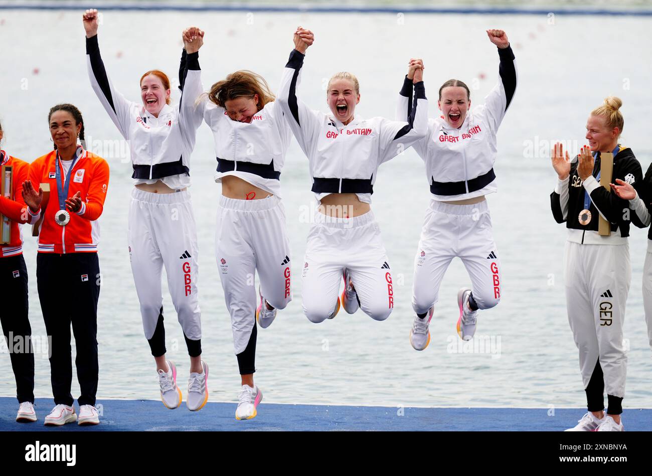 Great Britain’s Lauren Henry, Hannah Scott, Lola Anderson and Georgie ...