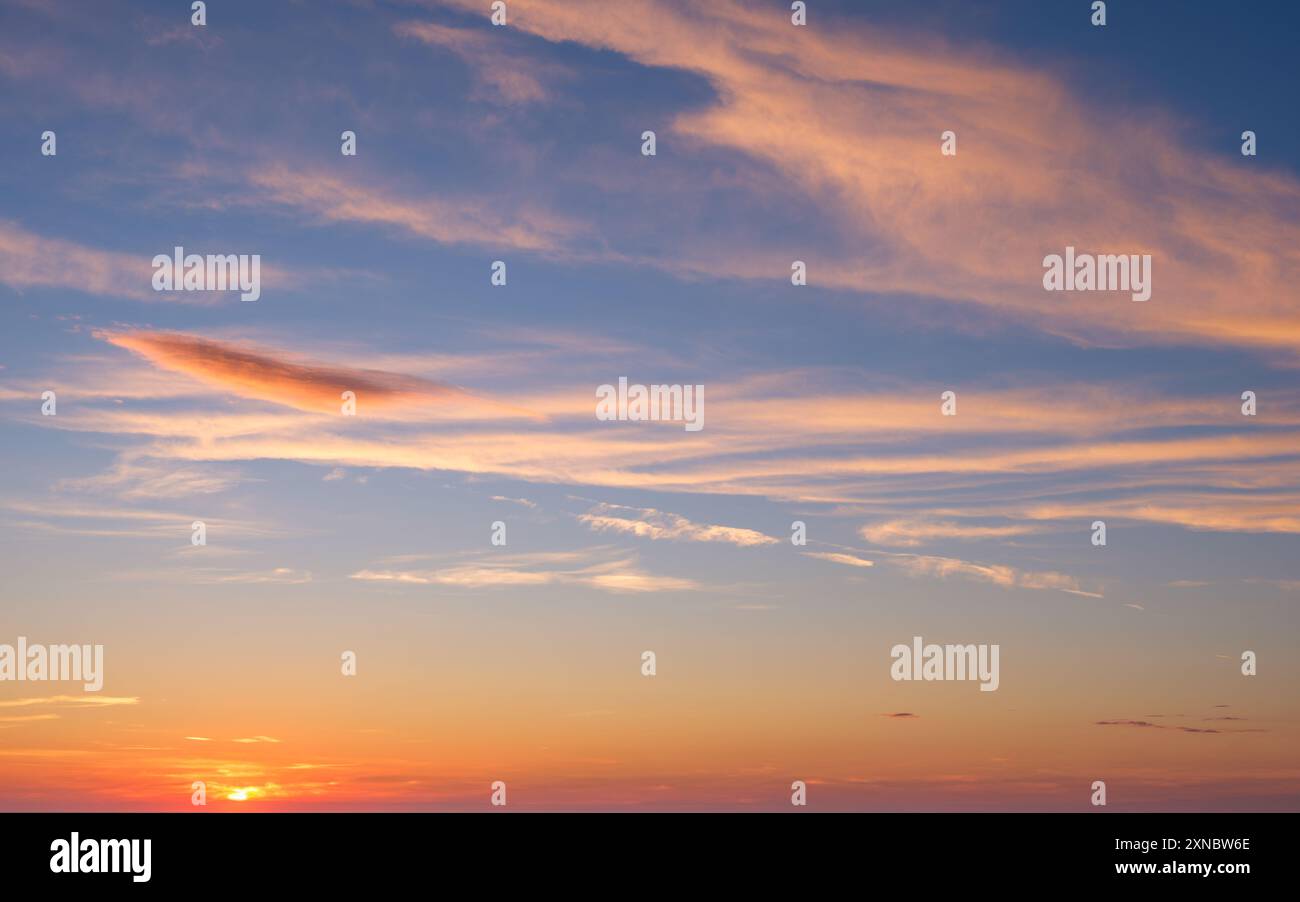 Sunset sky background Stock Photo - Alamy
