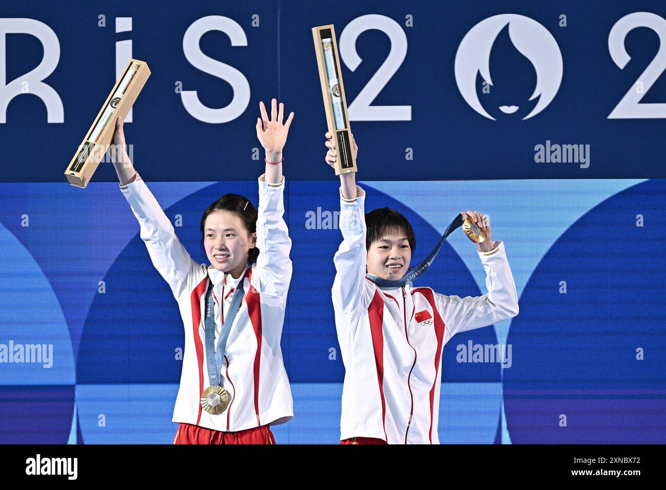 Nanterre, France. 31st July, 2024. Chen Yuxi and Quan Hongchan of Team ...