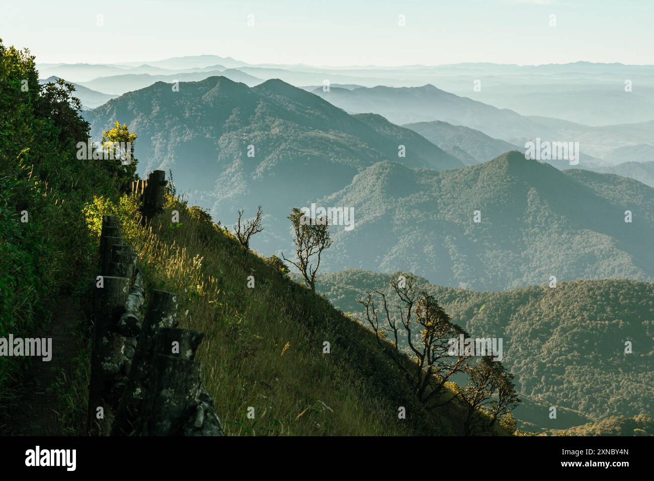 Beautiful landscape view of mountains at Doi Inthanon national park at ...