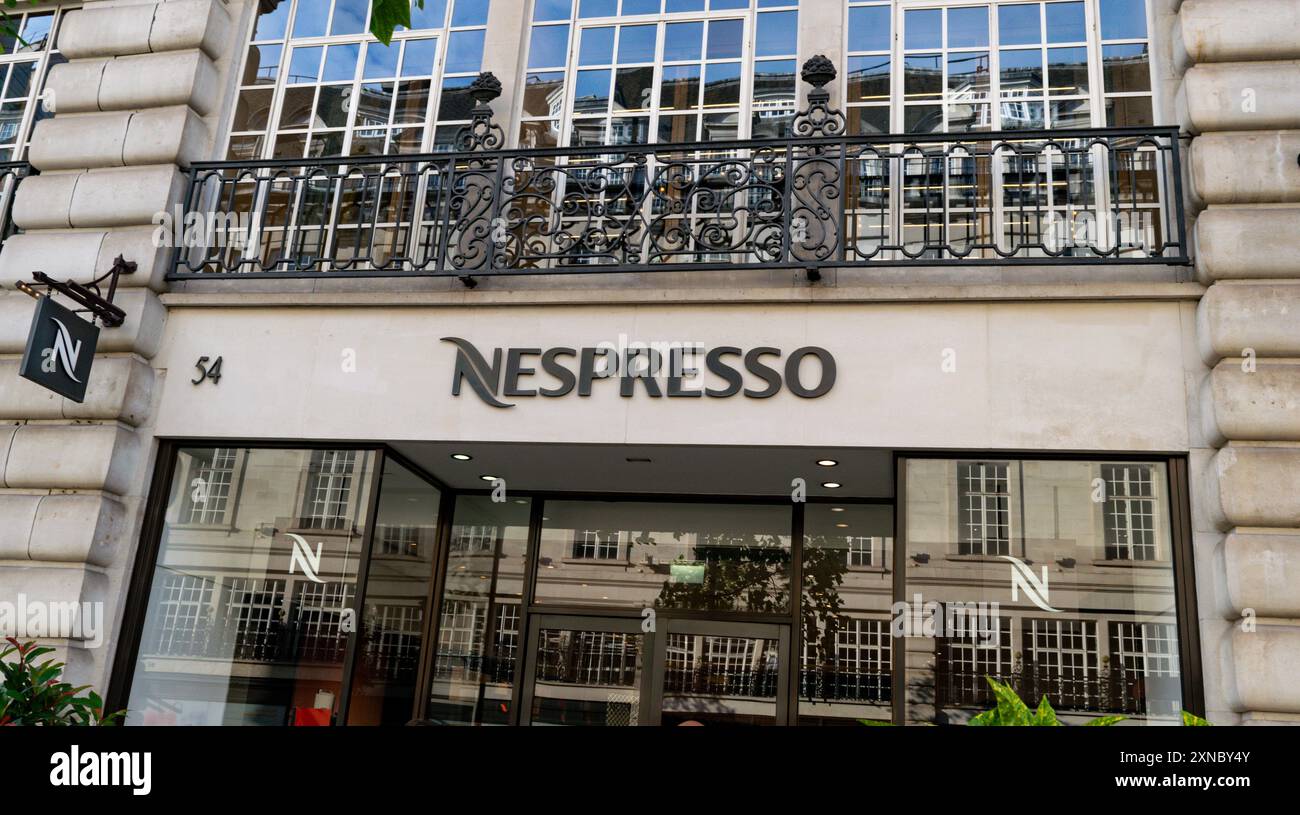 Nespresso shop on Oxford Street. London, UK, July 5, 2024 Stock Photo ...