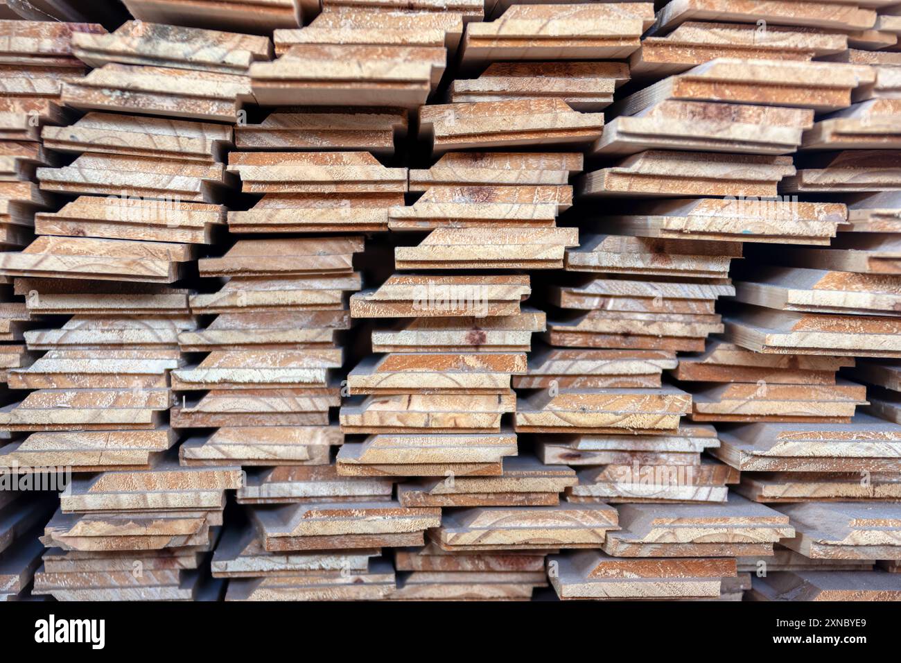 wooden planks stack texture, pile stored outdoors to dry Stock Photo ...
