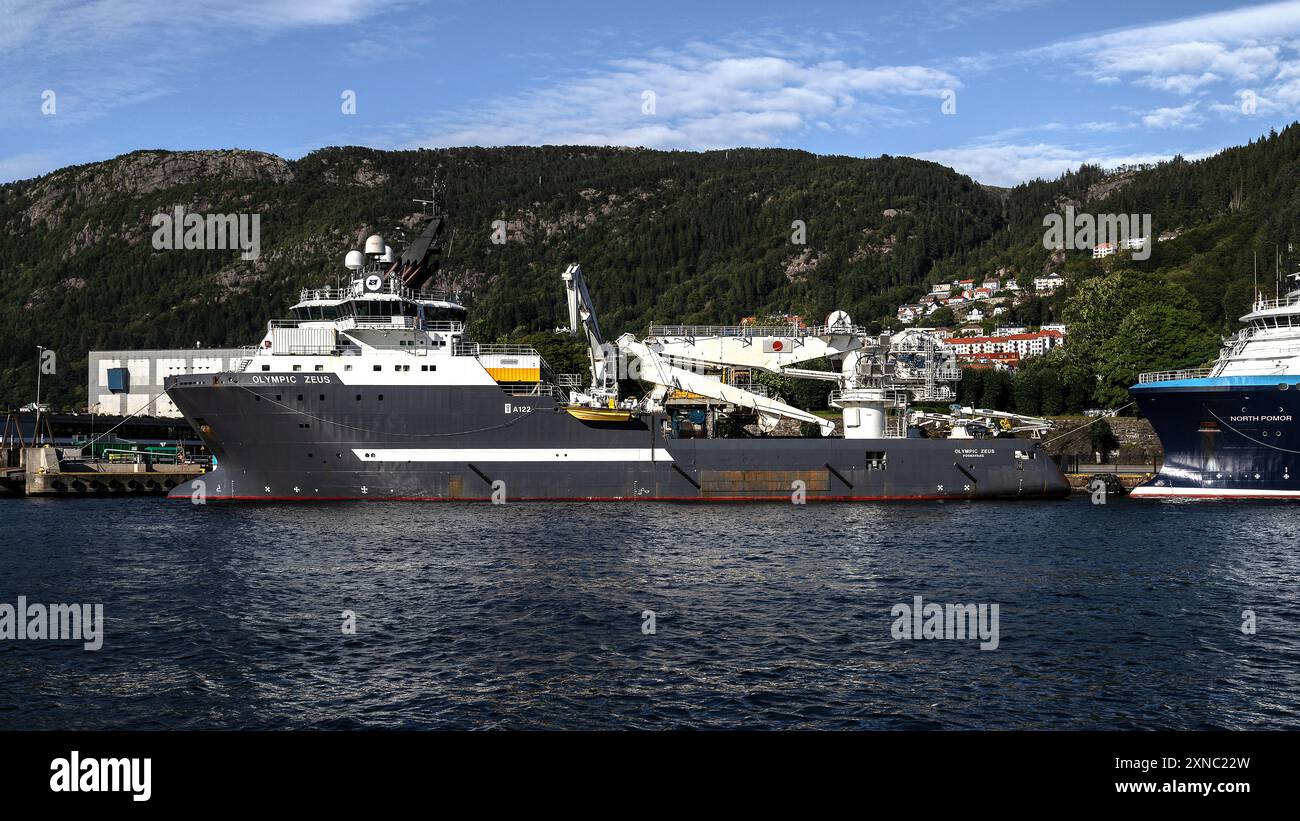Offshore AHTS anchor handling and construction vessel Olympic Zeus at ...