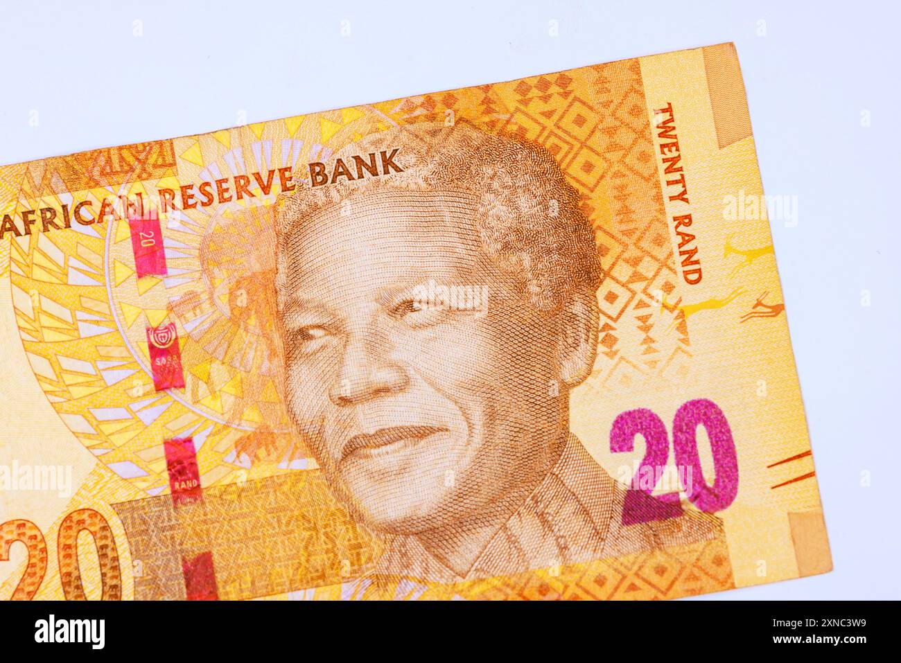 Portrait Nelson Rolihlahla Mandela from South Africa is 20 rand ...
