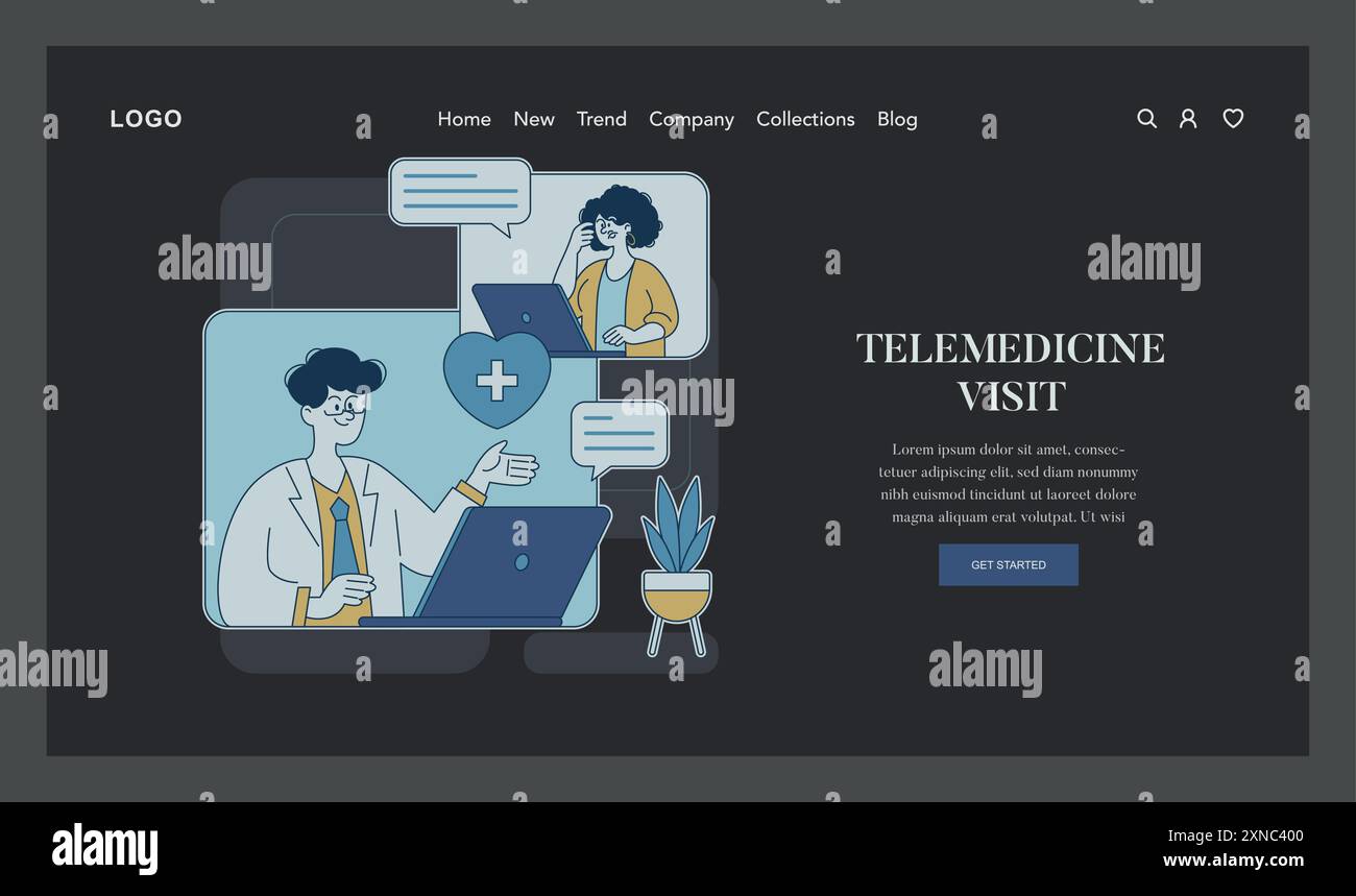 Telemedicine concept. A doctor consults a patient via a digital ...
