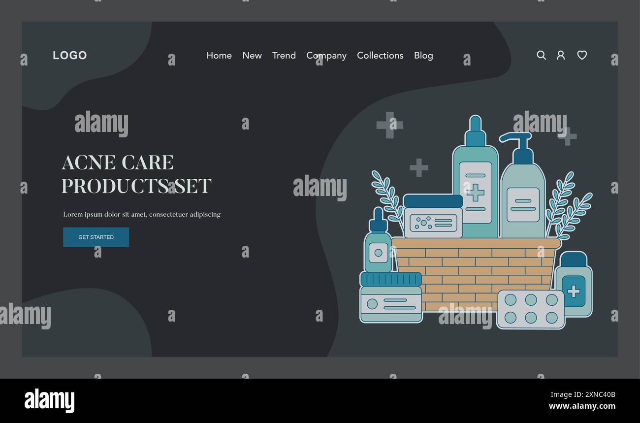 Skincare Toolbox concept. Illustration of skincare products designed ...