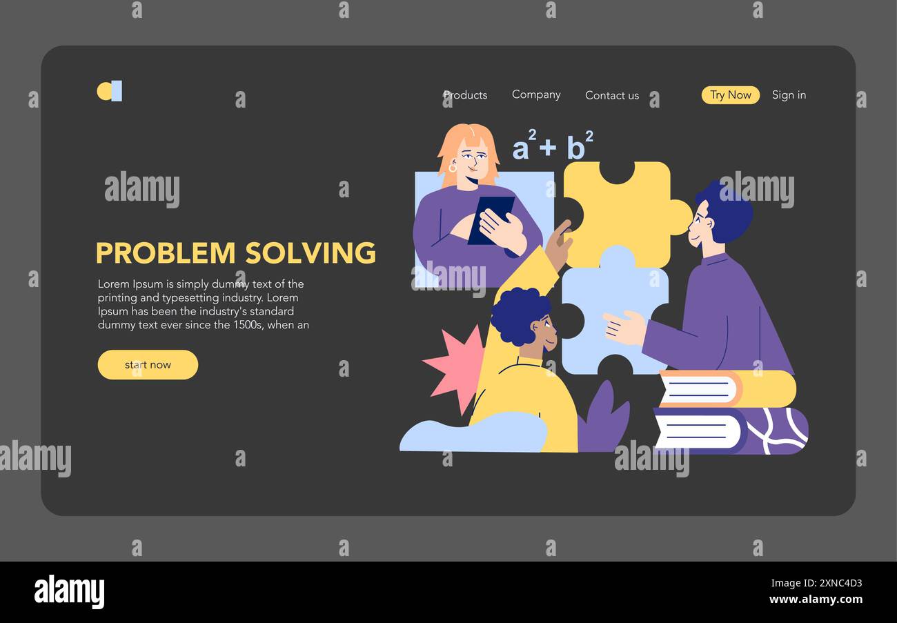 STEM Education concept. Interactive learning with puzzle solving and ...