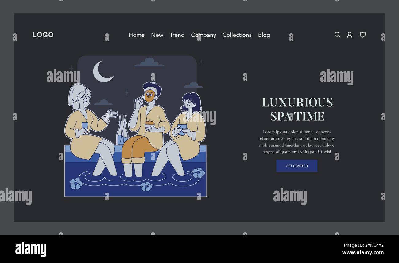 Hot tub night Stock Vector Images - Alamy