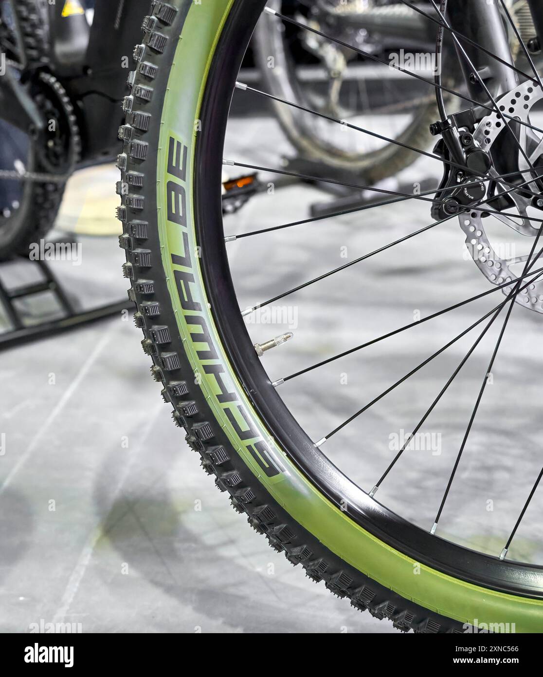 Braunschweig, Germany, February 24, 2024: Schwalbe tire with a knobby ...
