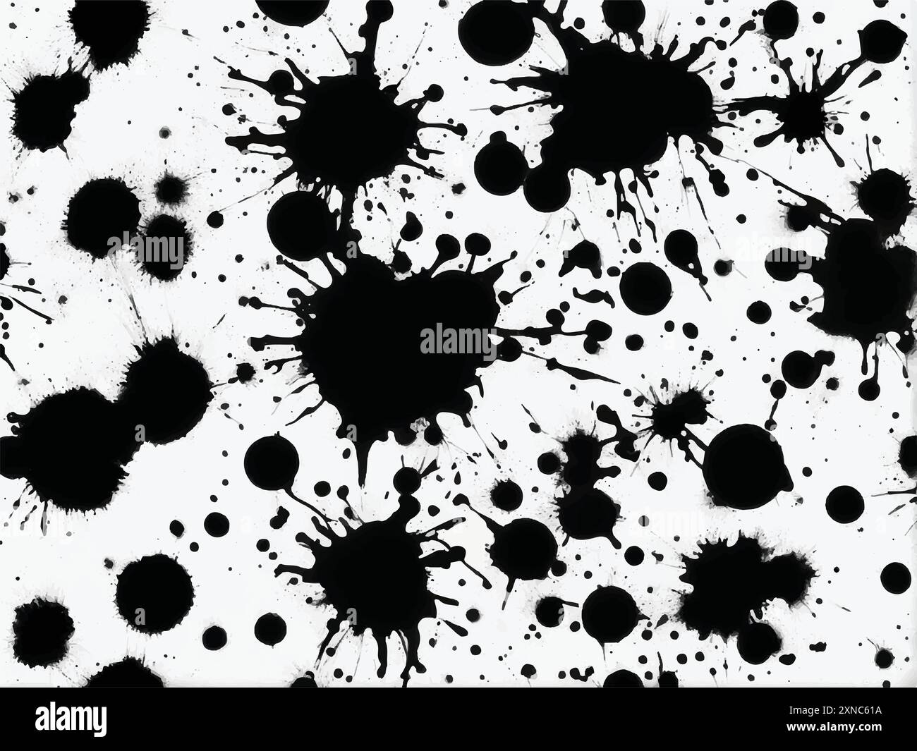 Black ink splatter on white background. Abstract black Ink splash ...