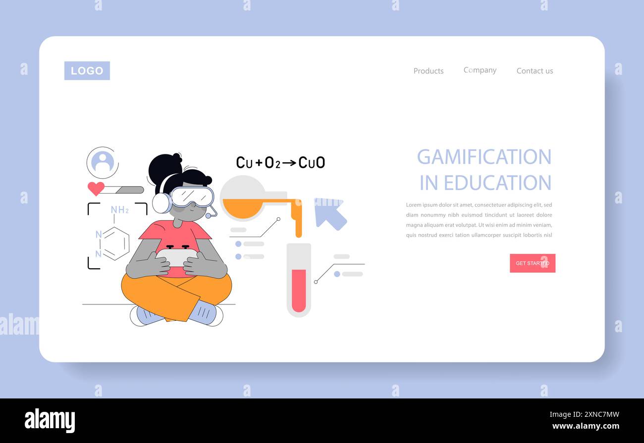 Gamification in Education concept. Student engaged with interactive ...