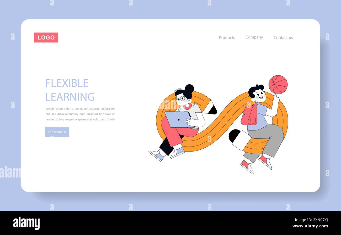 Flexible Learning concept. Students engaged in studies and sports, reflecting modern educational ...